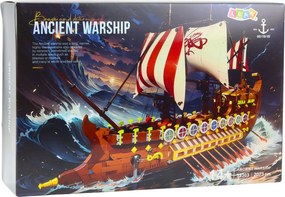 LEAN Toys Stavebnicové kostky – Starověká římská loď, 2073 dílů