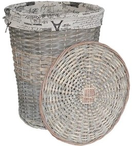 Košíkárna Koš na prádlo proutěný šedý 44x56 cm