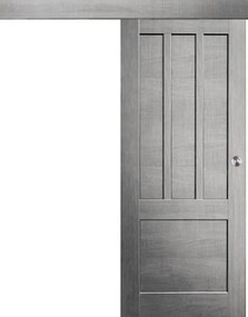 posuvné interiérové dveře na stěnu vasco doors LISBONA model 2 Průchozí rozměr: 70 x 197 cm, Orientace dveří: Levé dveře, Dekor: Dub kartáčovaný