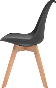 Jídelní židle 2 ks černé plast 244787