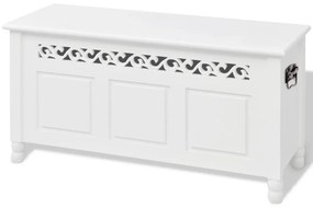 Úložná lavice v barokním stylu MDF bílá 242646