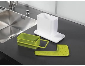 Bílo-zelený kuchyňský stojánek na mycí prostředky Joseph Joseph Caddy Sink Tidy
