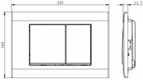 Mexen NAPO 01 - Tlačítko pro Mexen Napo modul (kompatibilní s modulem Geberit Delta UP100), zlatá, 604104
