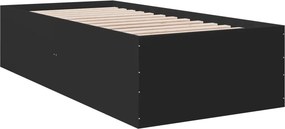 Rám postele černý 100 x 200 cm kompozitní dřevo 3280959