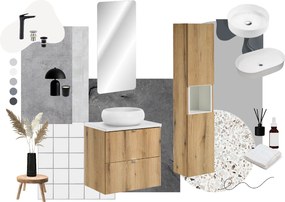 Comad Nábytková horní deska Nova 20/40 cm, dub coast evoke
