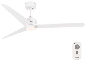 FARO Barcelona | FARO 33722 - LED Stropní ventilátor NU LED/18W/230V bílá pr. 132 cm + DO | FA33722