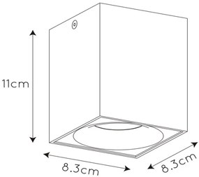 Lucide 09913/05/36 - LED Stmívatelné bodové svítidlo BENTOO 1xGU10/5W/230V šedá