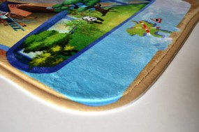 Vopi | Dětský koberec Ultra Soft ZOO - 130 x 180 cm (86027), vícebarevný