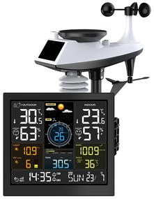 SOLIGHT Profesionální smart WIFI meteostanice s budíkem