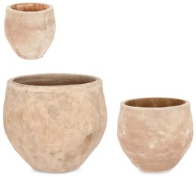 BIZZOTTO Set 3 květináčů MINH světle hnědý