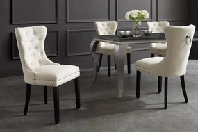 Designová židle Queen II len béžová