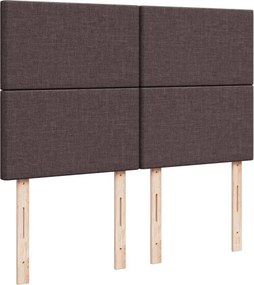 Box spring postel s matrací tmavě hnědá 140x190 cm textil 3291271