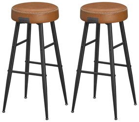 Kolekce EKHO – Sada barových židlí 2 ks, karamelová hnědá