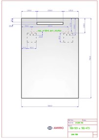 Zrcadlo do koupelny s LED pruhem - 50 x 70 cm - Luna