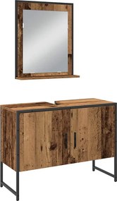 Sada koupelnového nábytku 4 ks Hnědá 33 x 33 x 185,5 cm 3334402