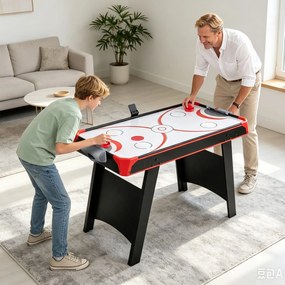Costway 2 v 1 Herní stůl na vzdušný hokej se stolem na stolní tenis s 12