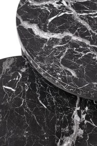 HALMAR OREO sada dvou konferenčních stolků černý mramor