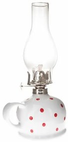 Petrolejová lampa Puntík, 14,7 x 28 x 11 cm, bílá