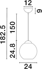 Závěsné svítidlo NOVA LUCE MIDORI E27 9009243 bez žárovky