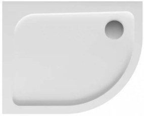 Polimat Asymetrická sprchová akrylátová vanička Oris IP 100x80 Barva: Bílá, Rozměry (cm): 100x80, Orientace: Levá