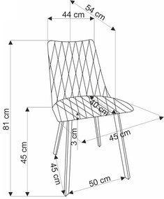 Jídelní židle June, šedá