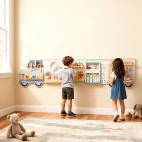 AIYAPLAY Montessori Busy Board senzorická hračka ve designu náklaďáku od 3 let
