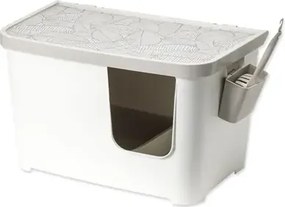 Moderna Casetta Camelia krémová / Toaleta pro kočky s krytem / 75,7 x