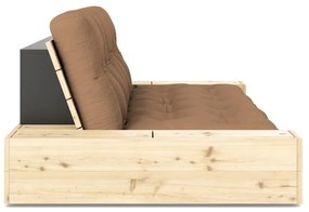 Hnědá rozkládací pohovka 244 cm Base – Karup Design