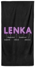 Osuška Ženská jména – NEON (Jméno: Lenka)