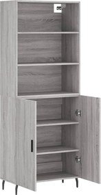 Skříň highboard šedá sonoma 69,5 x 34 x 180 cm kompozitní dřevo 3189275
