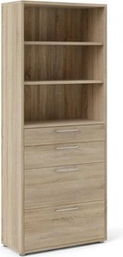 Skříň Modulo 89 x 40 x 221,5 cm, se zásuvkami, dub sonoma
