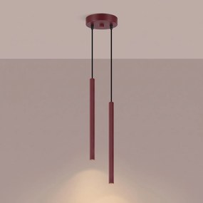 Sollux Lighting Závěsné svítidlo ARCHE 2P bordó