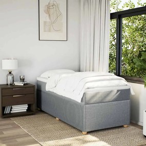 Box spring postel s matrací světle šedá 80 x 200 cm textil 3285525