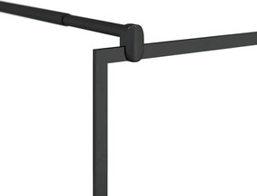 Zástěna do průchozí sprchy čiré ESG sklo 90 x 195 cm černá 150753