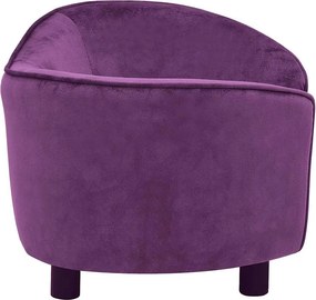 Pohovka pro psy vínová 69 x 49 x 40 cm plyš 171024