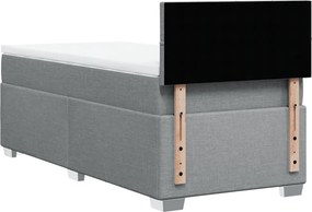 Box spring postel s matrací světle šedá 80 x 200 cm textil 3285715
