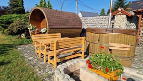 Zahradní lavice BOROVICE KLASIK 150x50x45/90 cm