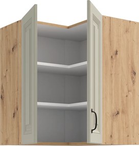 STILO ac | horní skříňka 60x60 GN-72 2F (90°) rohová s policemi | 60x60 cm | artisan/světle šedá