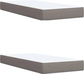 Box spring postel s matrací taupe 200x200 cm textil 3285405