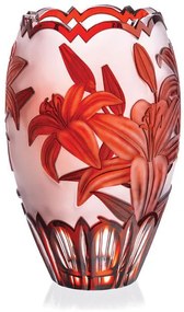Bohemia Crystal Broušená váza 80711/GR/lilie/300mm
