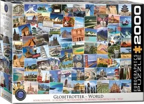 EUROGRAPHICS Puzzle Světoběžník / 2000 dílků / 99,7 x 67,6 cm