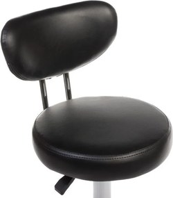 LuxuryForm Židle BERGAMO na stříbrné podstavě s kolečky černá