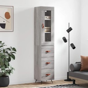 Skříň highboard šedá sonoma 34,5 x 34 x 180 cm kompozitní dřevo,  3199215