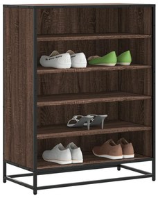 Botník hnědý dub 75 x 38 x 97,5 cm kompozitní dřevo a kov 3300874