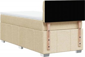 Box spring postel s matrací krémová 80 x 200 cm textil 3286907