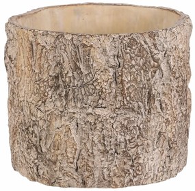 Obal na květiny imitace dřevěné kůry, 21 x 21 x 17 cm, beton, 21 cm
