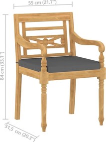 vidaXL Židle Batavia 6 ks bělené masivní teakové dřevo [3087058] Barva: Bílá
