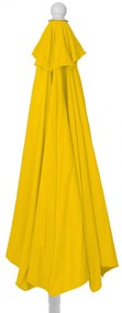 Slunečník půlkruh Parla - polyester/hliník - 270cm žlutý se stojanem