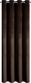 ZATEMŇOVACÍ ZÁVĚS NA KROUŽCÍCH MELANIE 140X250 CM TMAVĚ HNĚDÝ