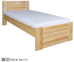 Drewmax Dřevěná postel 100x200 LK121 dub